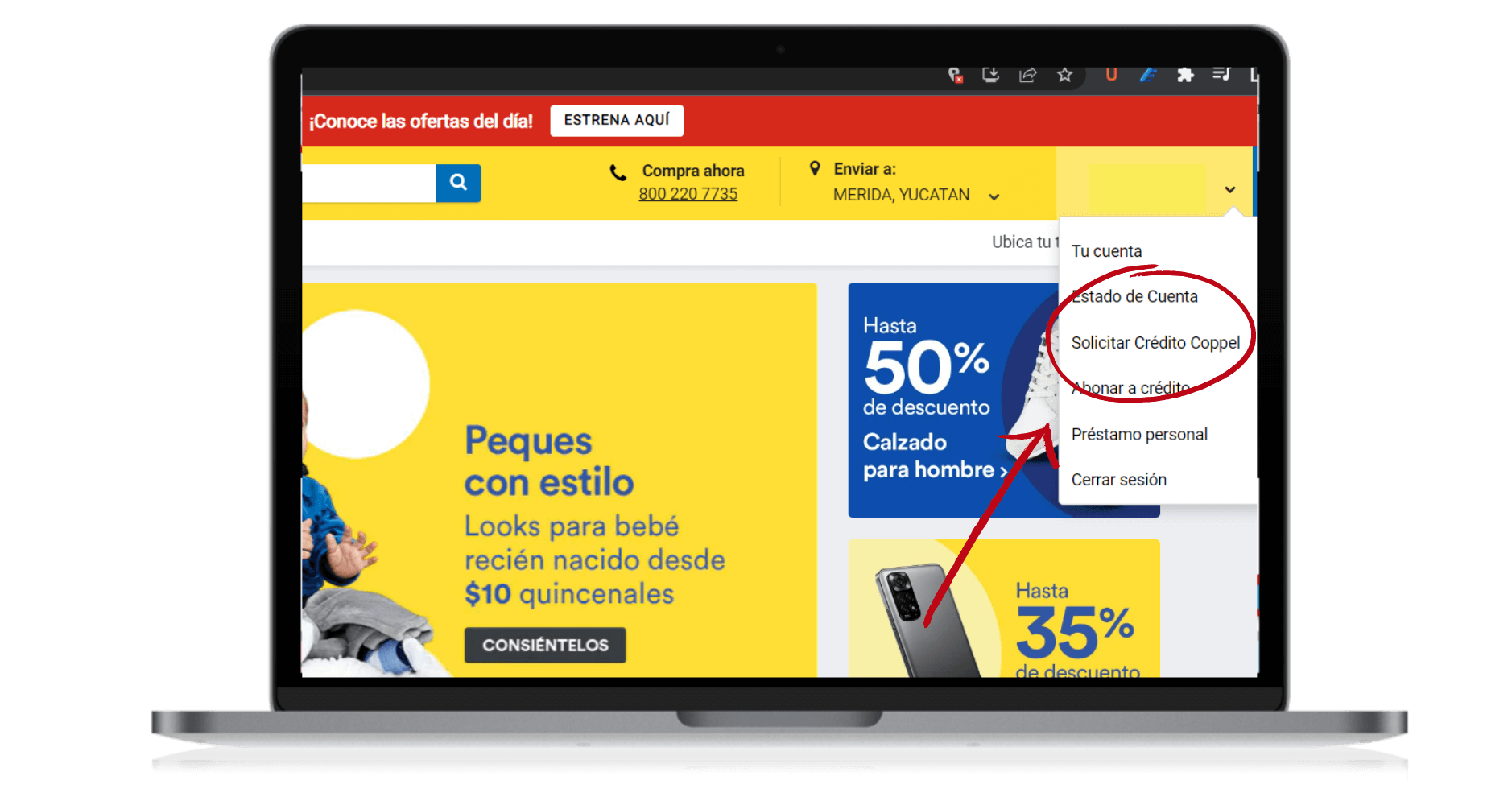 Cómo solicitar en Línea tu Crédito Coppel en Min