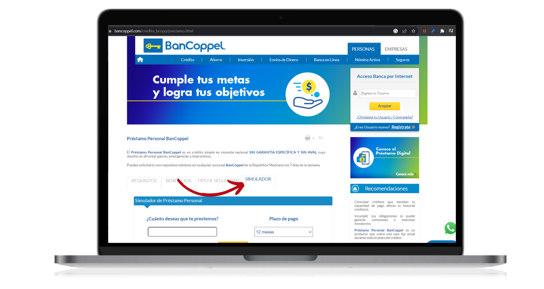 Cómo solicitar en Línea tu Crédito Coppel en Min