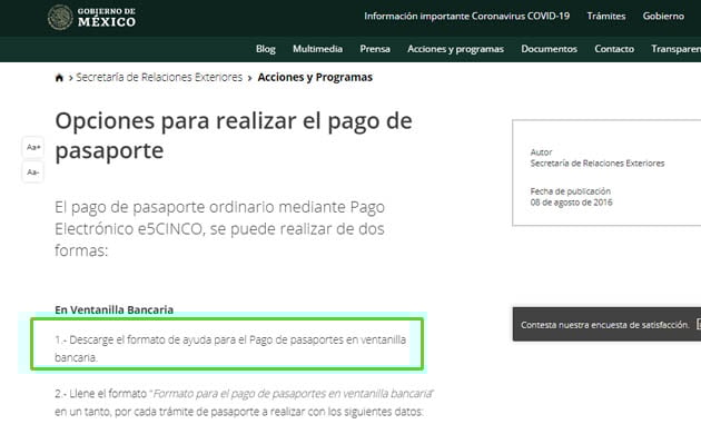 ¿Cómo pagar pasaporte en línea y presencial? | Kardmatch