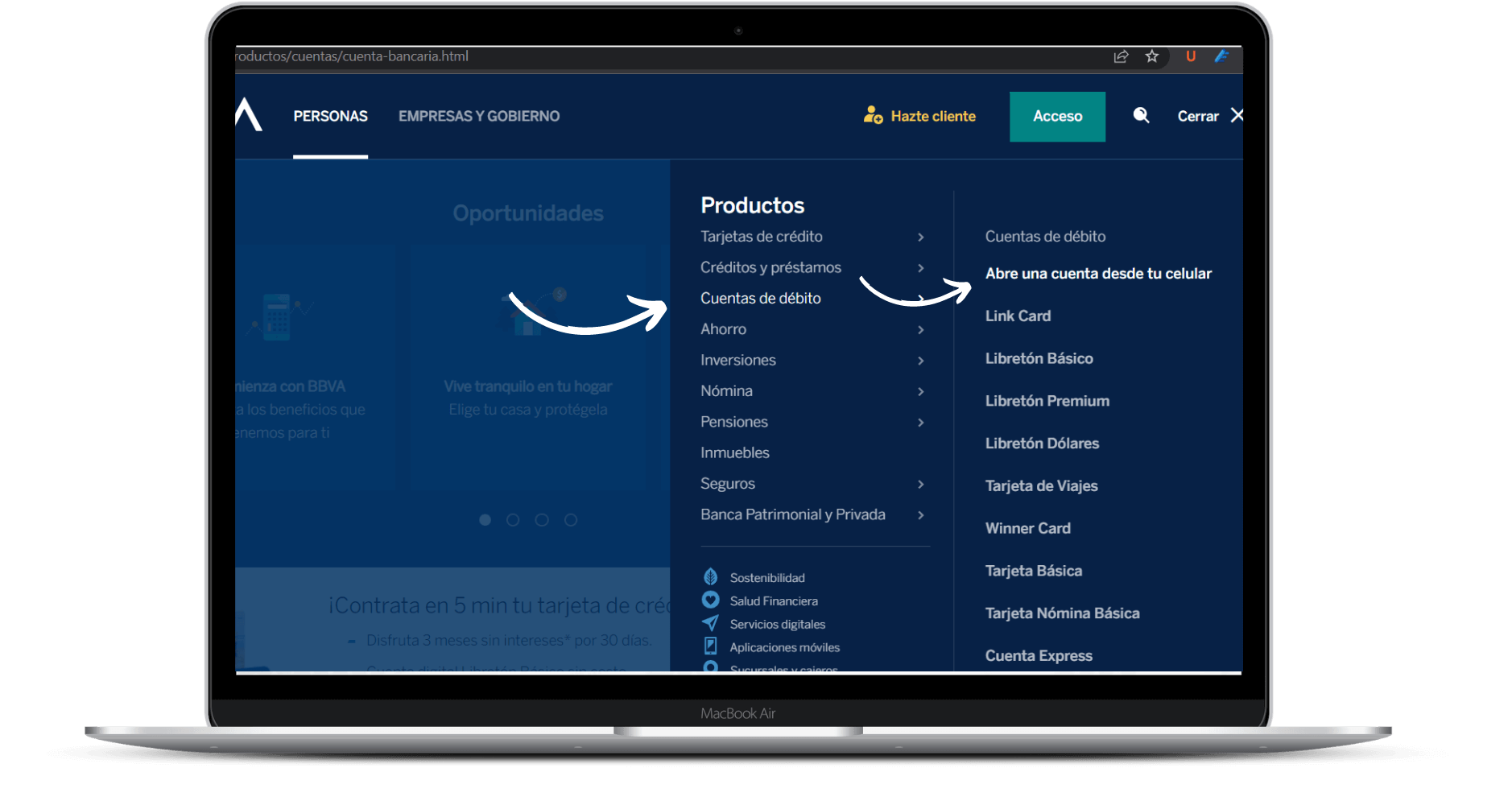 ¿Cómo solicitar tarjeta de débito BBVA en línea?